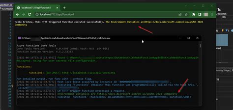 Azure Function Get Environment Variable Returns Null Stack Overflow