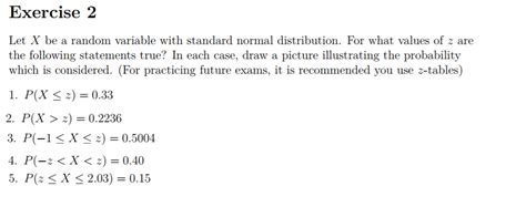 Solved Exercise 2 Let X Be A Random Variable With Standard