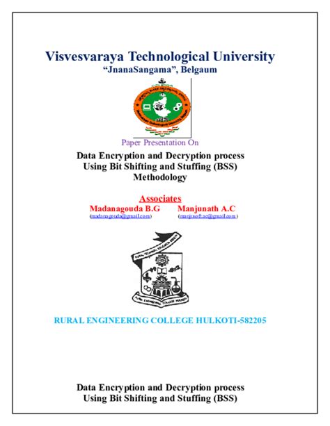 doc data encryption and decryption process using bit shifting and