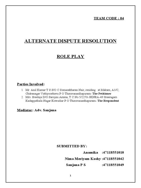 adr script pdf alternative dispute resolution mediation