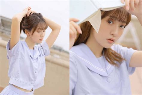 元气青春美女学生妹制服写真 唯美可人的学院美女图片写真 三千图片网