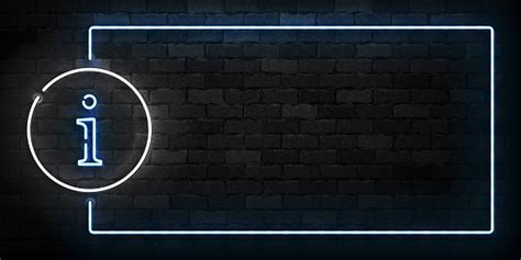 현실적인 벡터 템플릿 장식과 벽 바탕에 취재에 대 한 정보 프레임 상징의 네온 사인 고립 Led 조명에 대한 스톡 벡터 아트 및 기타 이미지 Led 조명 개념 개념과