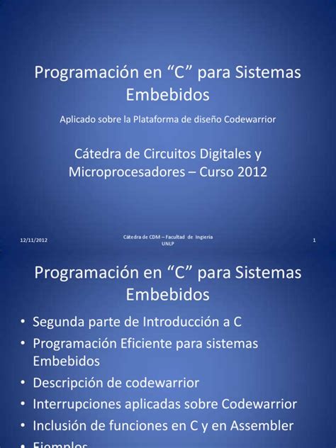 8 Programacion En C Para Sistemas Embebi Pdf Puntero Programación