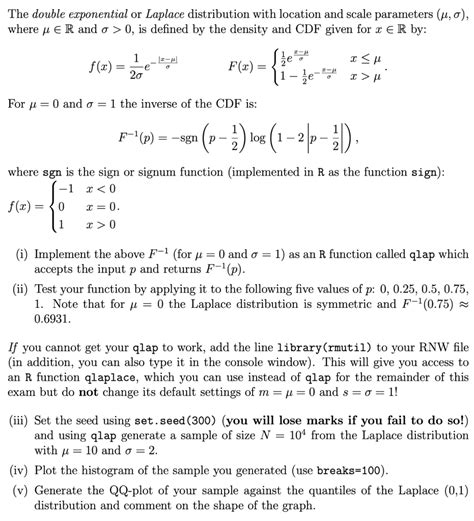 Solved Use R To Compute The Answer For This Question And