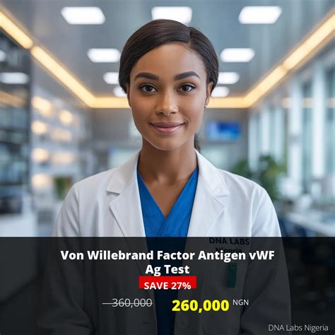 Von Willebrand Factor Antigen Vwf Ag Test 360000 Ngn Nigeria