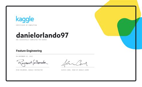 Danielorlando97 Completed The Feature Engineering Course On Kaggle
