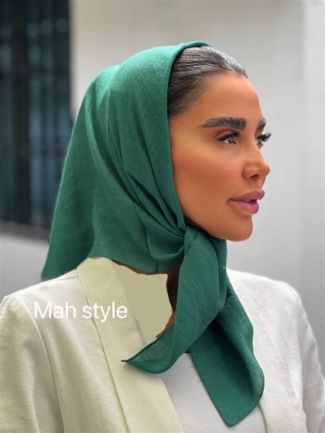 مینی اسکارف سبز ماه استایل انواع شال، روسری، مینی اسکارف