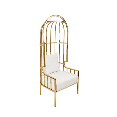 Bird Cage Chair Whitegold Bolkem Event Rentals
