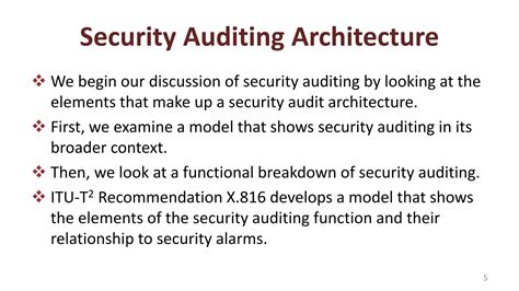 Security Auditing Architecture Pptx