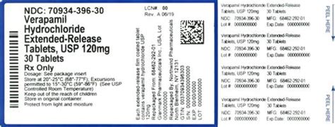 Verapamil Hydrochloride Tablet Film Coated Extended Release