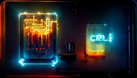 Premium AI Image Electrical Glowing Lighting Neon Circuit On CPU Mainboard Background
