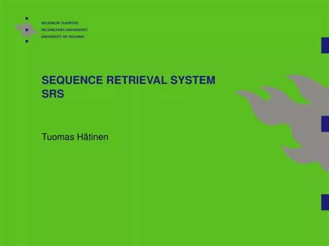Ppt Sequence Retrieval System Srs Powerpoint Presentation Free
