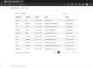JQuery Datatable Server Side Processing In ASP NET Core