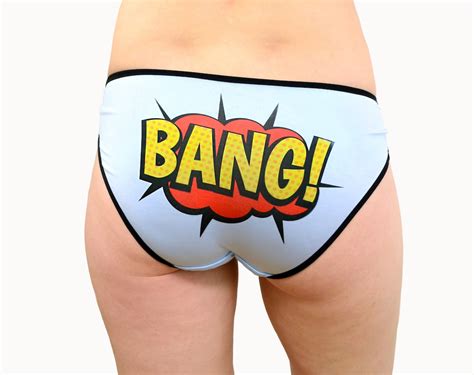 Panties Bang Comic Book Words Underwear Lingerie Etsy