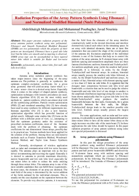 Pdf Radiation Properties Of The Array Pattern Synthesis Using