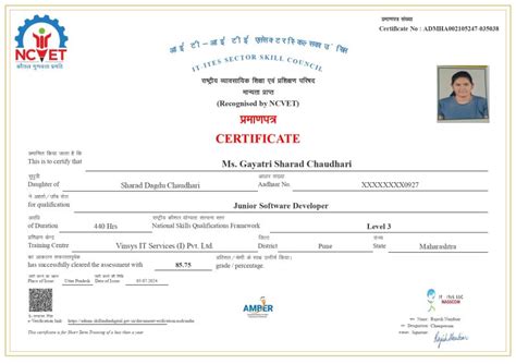 Gayatri Chaudhari On Linkedin Generationindia Vinsys Javafullstack Certified Nasscom