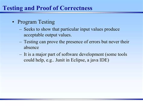 Unit4 Proof Of Correctness Statistical Tools Clean Room Process And