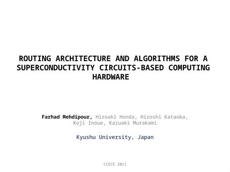 pptx routing architecture and algorithms for a superconductivity