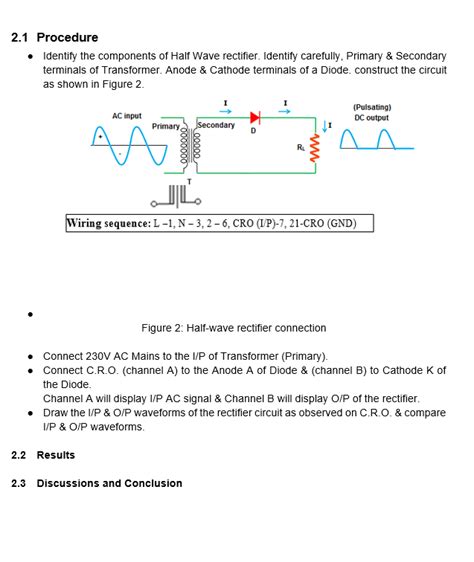 11 Aim To Construct And Test The Half Wave Rectifier