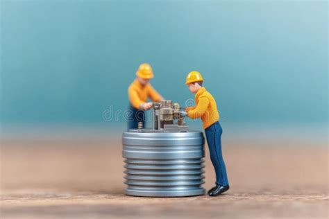 Tiny Engineers Assembling A Miniature Synthetic Fuel Engine Highly Detailed Mechanical Parts