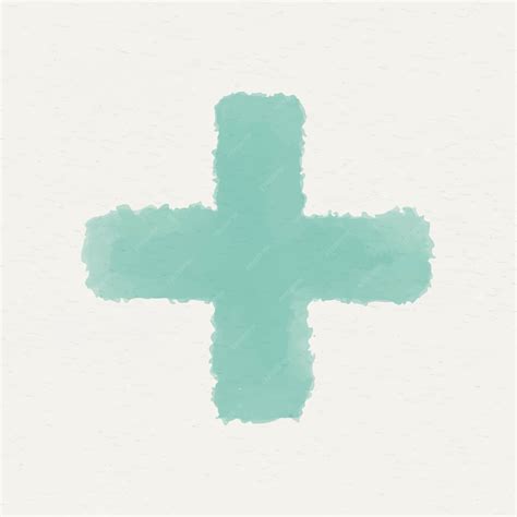 녹색 수채화 십자가 기하학적 모양 벡터 무료 벡터