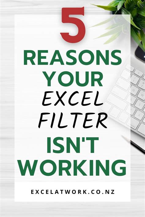 5 Reasons Your Excel Filter Isn T Working Excel For Beginners Excel Excel Shortcuts