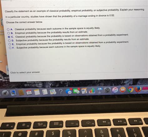 Solved Classify The Statement As An Example Of Classical