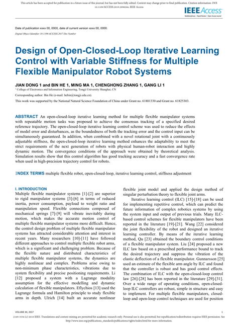 Pdf Design Of Open Closed Loop Iterative Learning Control With