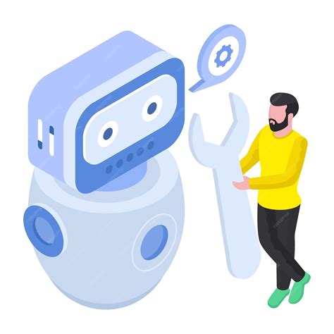 premium vector a unique design illustration of fix robot