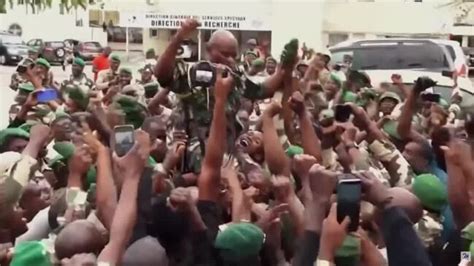 Gabon Soldiers Hoist Officer After Coup Declared Au