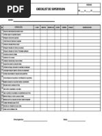 Checklist De Verificación De Turno Pdf
