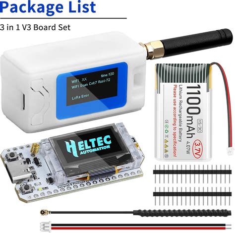 N30 Esp32 Lora V3 Node Kit Protective Case Battery 2 Antennas Meshnology N30 Esp32 Lora V3 Node Kit Protective Case Battery 2 Antennas Meshnology