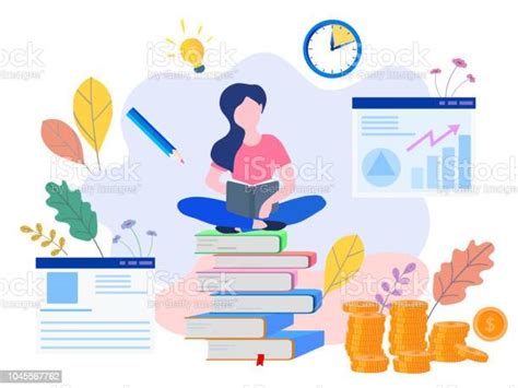 개념 교육 온라인 교육 인터넷 공부 온라인도 서 자습서 소셜 미디어 문서 카드 포스터에 대 한 E학습 원격 교육 벡터 일러스트 레이 션 온라인 교육 개념에 대한 스톡 벡터