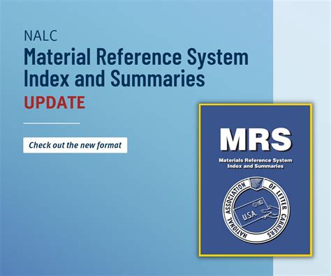 Nalc Materials Reference System Mrs Update 21st Century Postal Worker