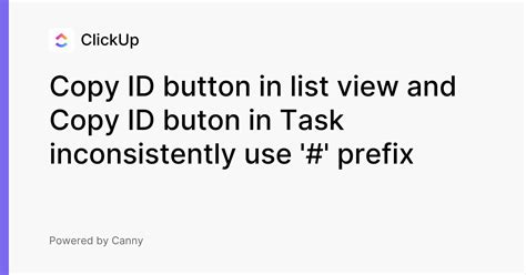Copy Id Button In List View And Copy Id Buton In Task Inconsistently Use Prefix Voters