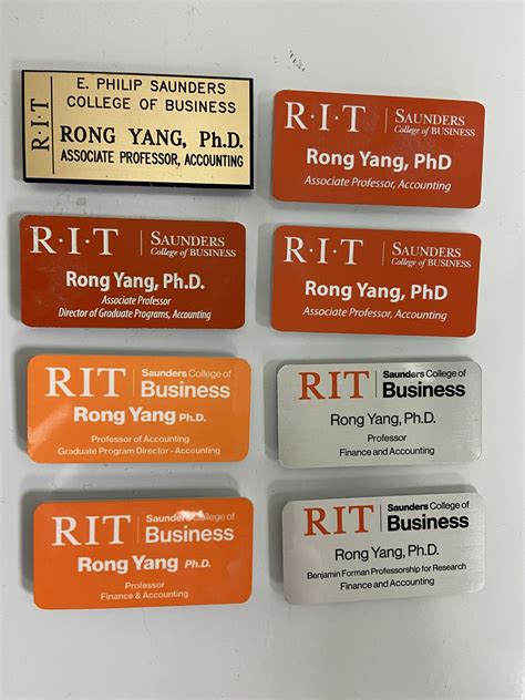 Rong Yang On Linkedin My Name Tags At Rit Over The Past 12 Years…