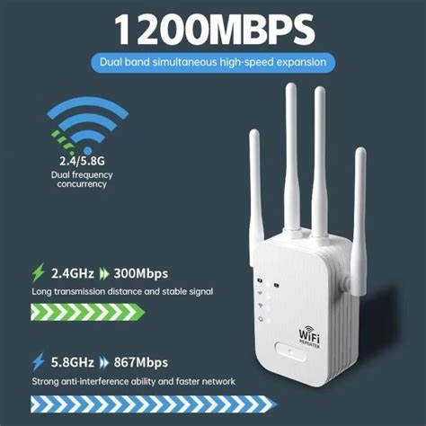 Jual 【cod】300m Wifi Repeater 6 Antena Wireless Repeater Network Extender Wifi Signal Range