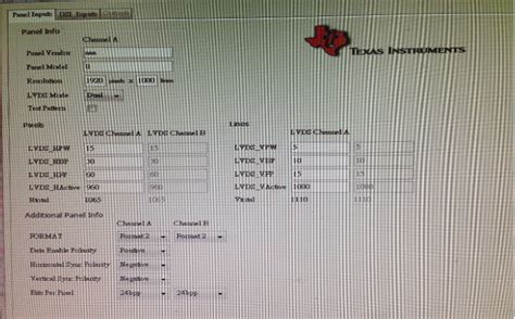 SN DSI Tooling Setting Interface Forum Interface TI E E Support Forums