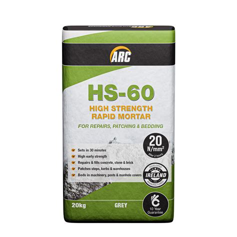 Arc Hs 60 High Strength Rapid Mortar 20kg Arc Building Products