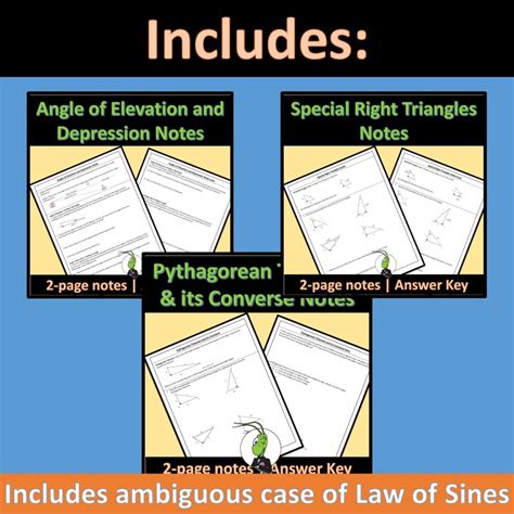 Right Triangles Trigonometry Guided Notes For Geometry Unit 8 Made By Teachers