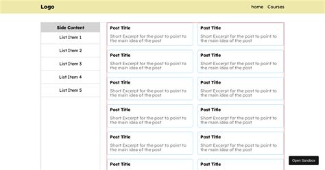 Layout Codesandbox