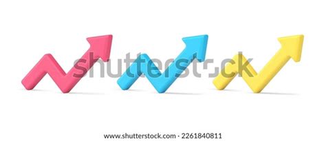 Graph Chart Arrow Angular Badge Index Stock Vector Royalty Free