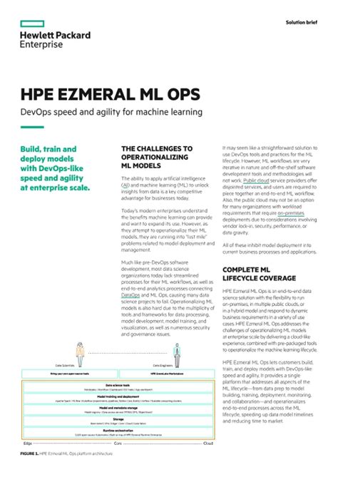 Hpe Ezmeral Ml Ops Solution Brief