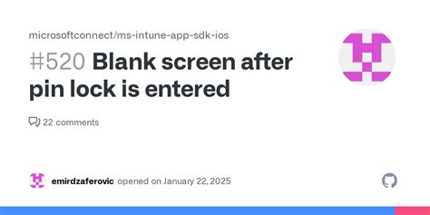 Blank Screen After Pin Lock Is Entered · Issue 520 · Microsoftconnectms Intune App Sdk Ios