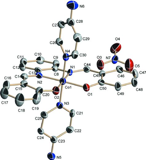 The Molecular Structure Of The Title Compound Showing Displacement