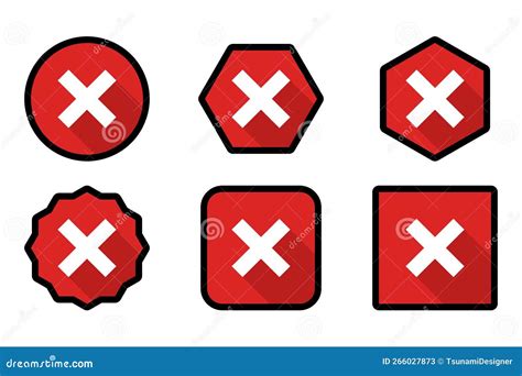 Wrong Marks Icon Set Cross Marks Rejected Disapproved No False Not Ok Wrong Choices Task