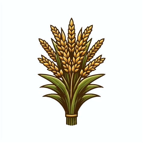 Elegant Bunch Of Paddy Vector Illustration Premium Ai Generated Vector
