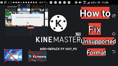 How To Fix Unsupported File Format In Kinemaster By Techno Bukhari YouTube
