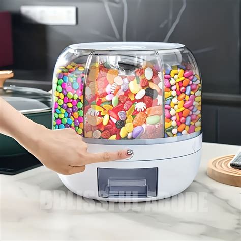 Temu｜1pc Dispensador De Dulces De Rotación De 360° Gran Capacidad De