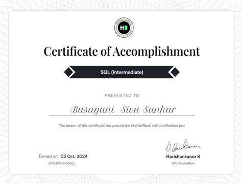 🎉 Excited To Share That I Have Earned The Sql Intermediate